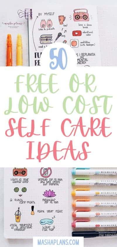 50 Ideas For Your Self Care Routine | Masha Plans