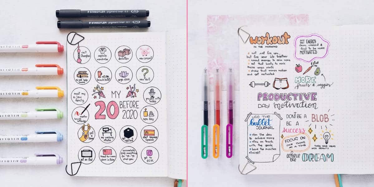 100+ Bullet Journal Page Ideas To Organize Your Life | Masha Plans