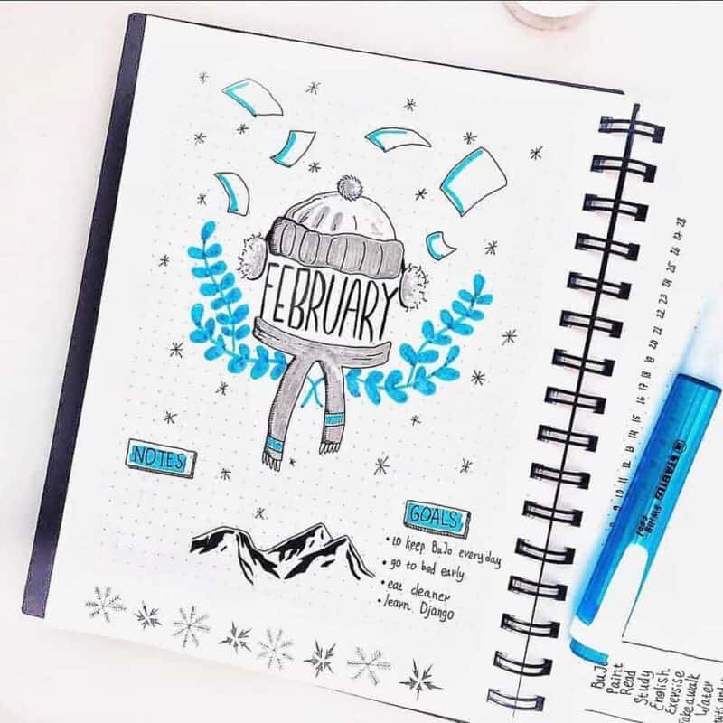 Amazing Winter Bullet Journal Theme And Page Ideas To Try This Season ...