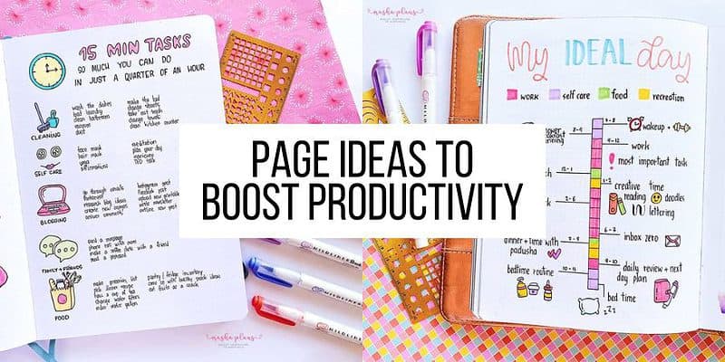 5 Must Have Bullet Journal Productivity Spreads | Masha Plans