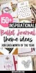 200+ Creative Bullet Journal Theme Ideas | Masha Plans