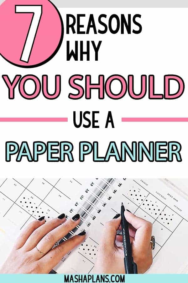 7 Significant Benefits Of Using A Planner | Masha Plans