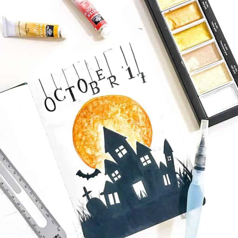61+ Halloween Bullet Journal Inspirations, Doodles and Ideasl | Masha Plans