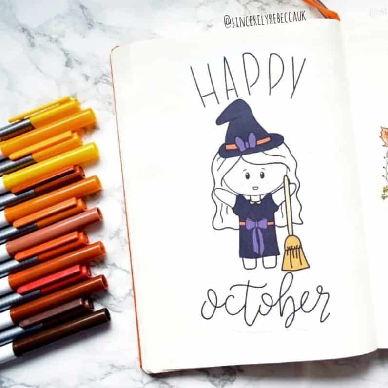 61+ Halloween Bullet Journal Inspirations, Doodles and Ideasl | Masha Plans