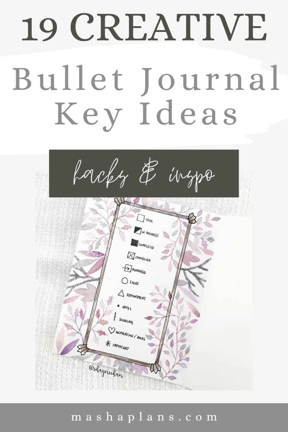 Bullet Journal Key: How To Create The Perfect One For You | Masha Plans