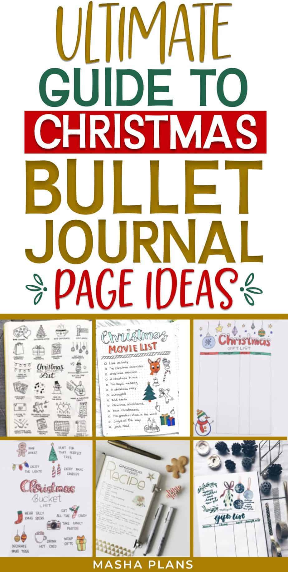 67+ Cute Christmas Bullet Journal Ideas | Masha Plans