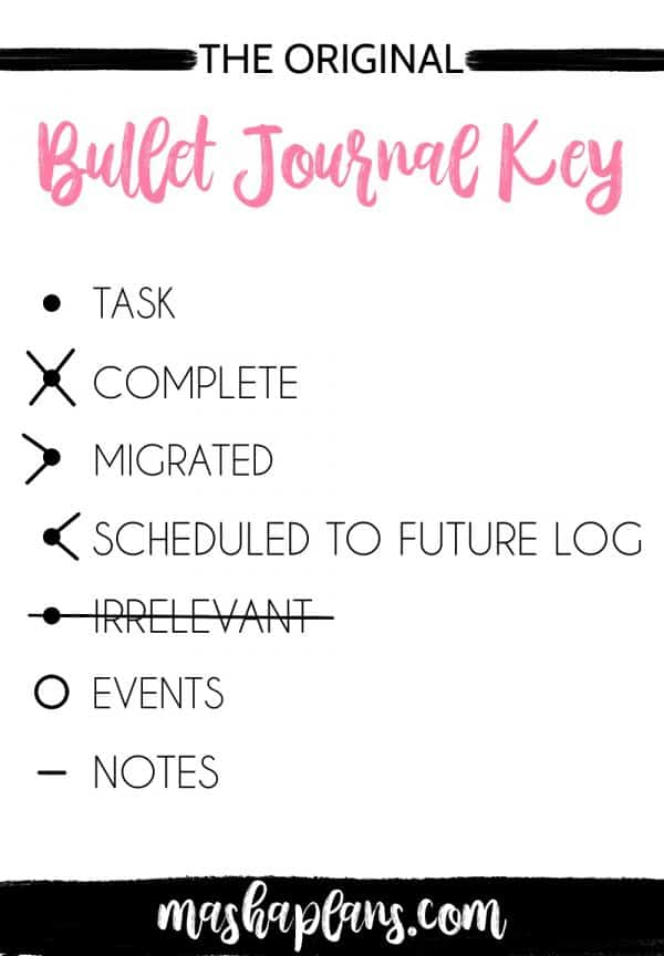 Bullet Journal Key: How To Create The Perfect One For You | Masha Plans