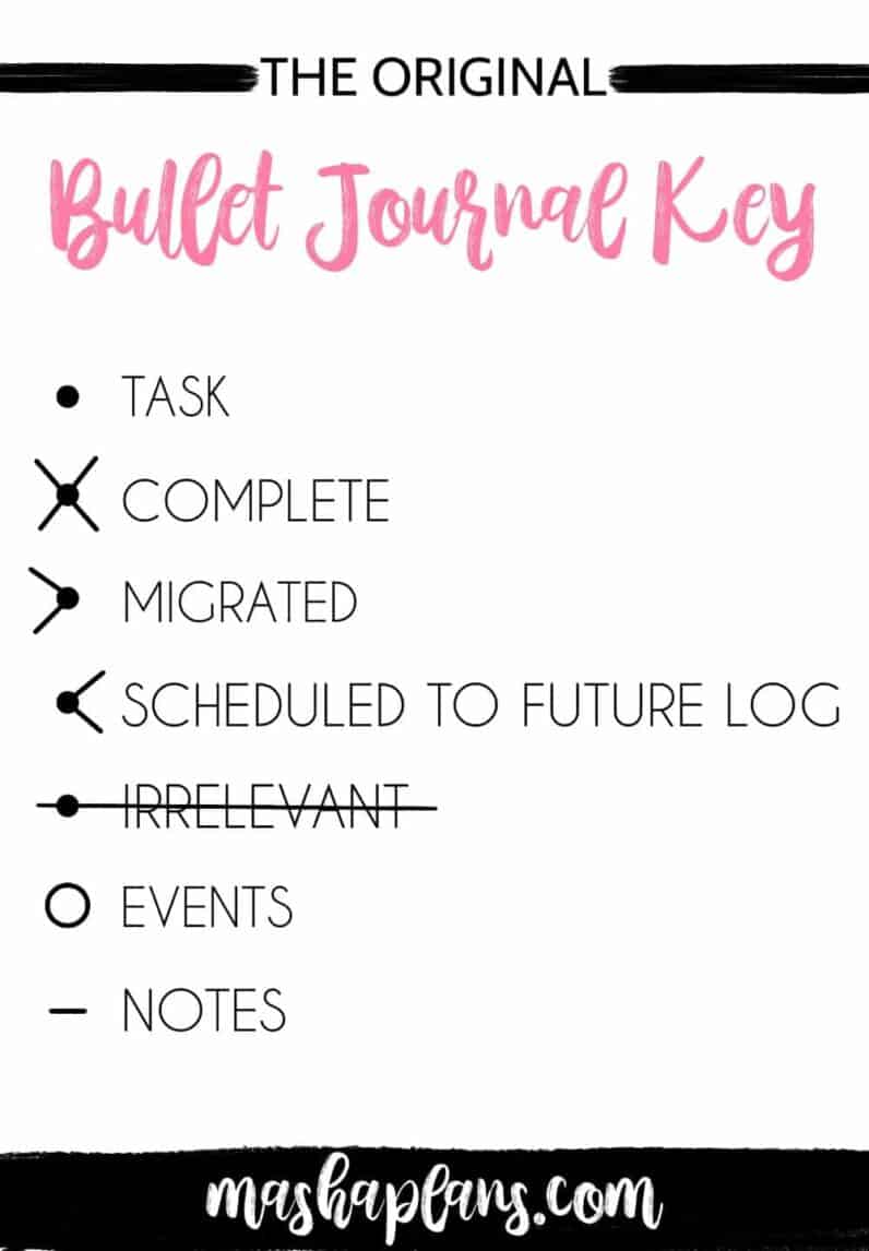 Bullet Journal Key: How To Create The Perfect One For You | Masha Plans