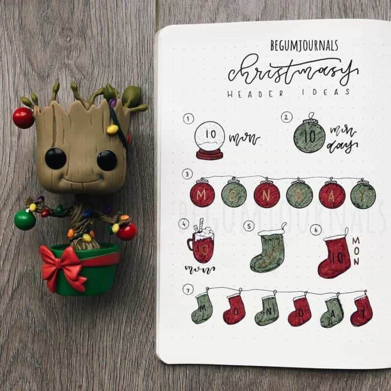 Christmas Title Ideas To Decorate Your Bullet Journal