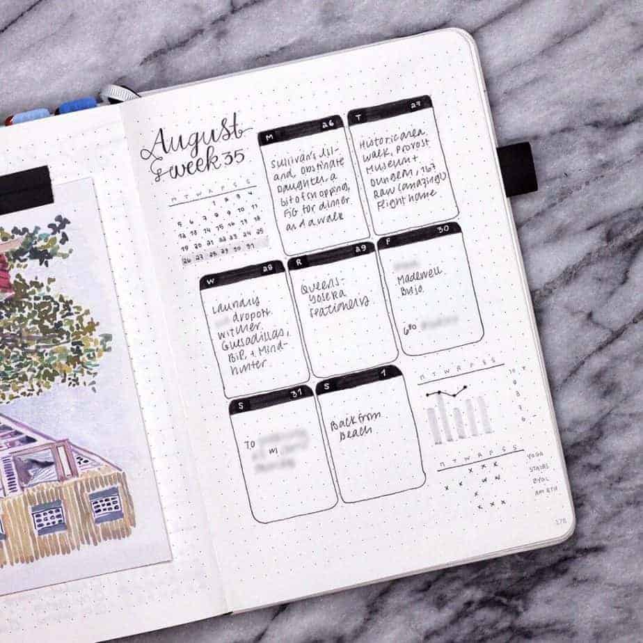 31+ Minimalist Bullet Journal Weekly Spreads For Busy People