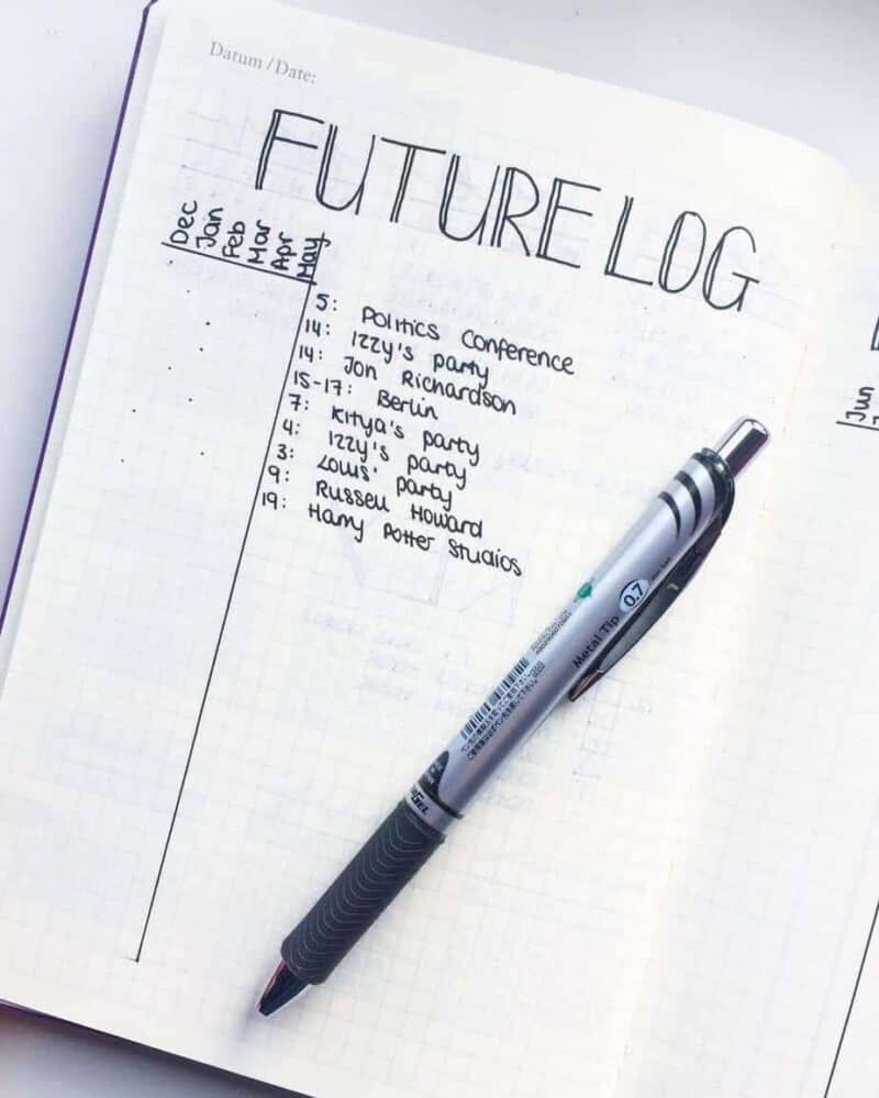 Bullet Journal Future Log To Plan A Successful Year