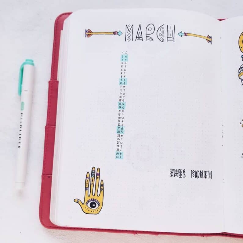 Bullet Journal Monthly Log And How To Use It | Masha Plans