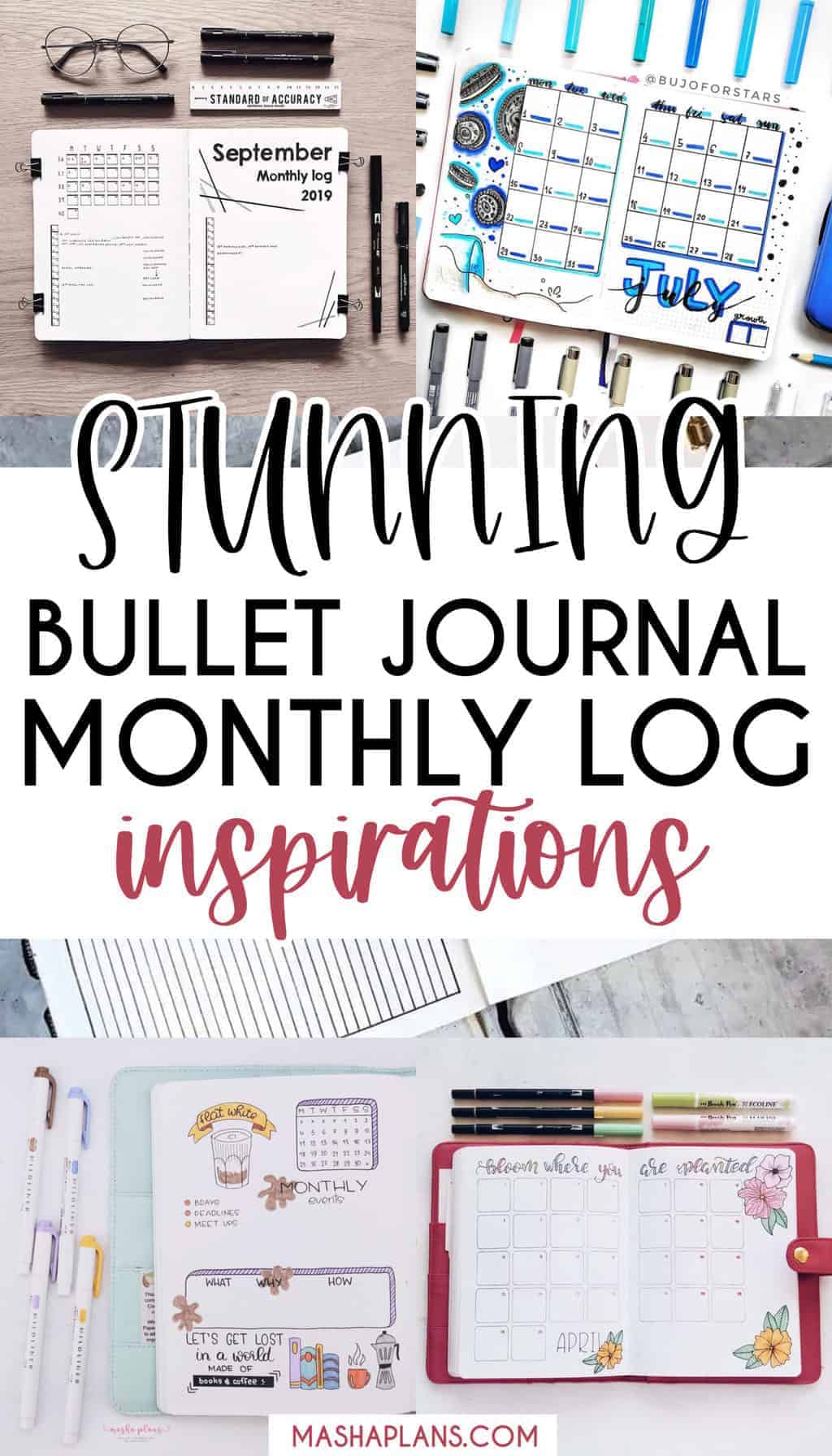 Bullet Journal Monthly Log Ideas And How To Use Them | Masha Plans