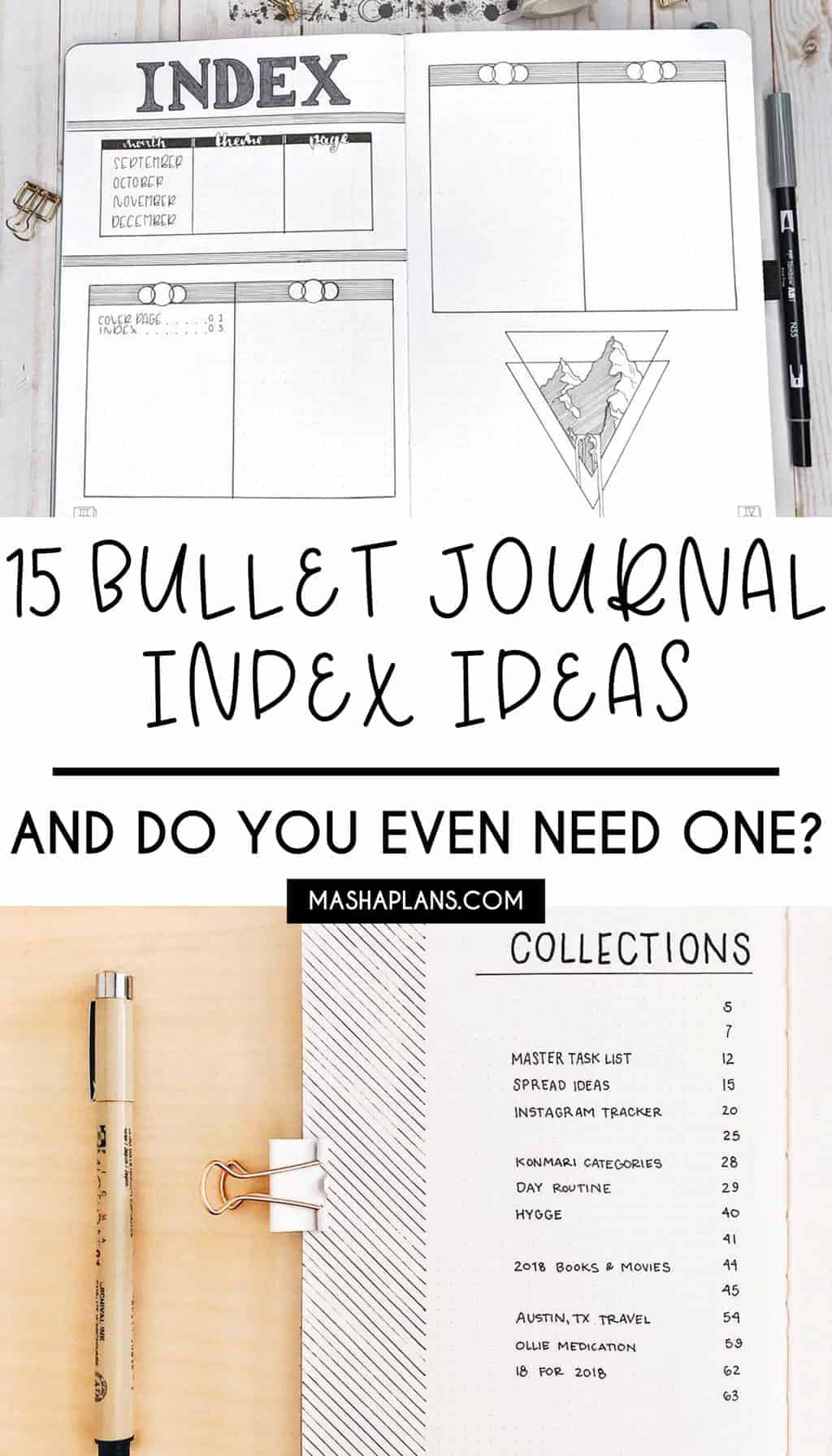 Bullet Journal Index: Tips, Tricks, Inspirations | Masha Plans