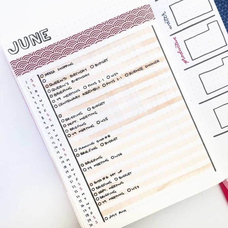 27 Bullet Journal Monthly Log Inspirations | Masha Plans