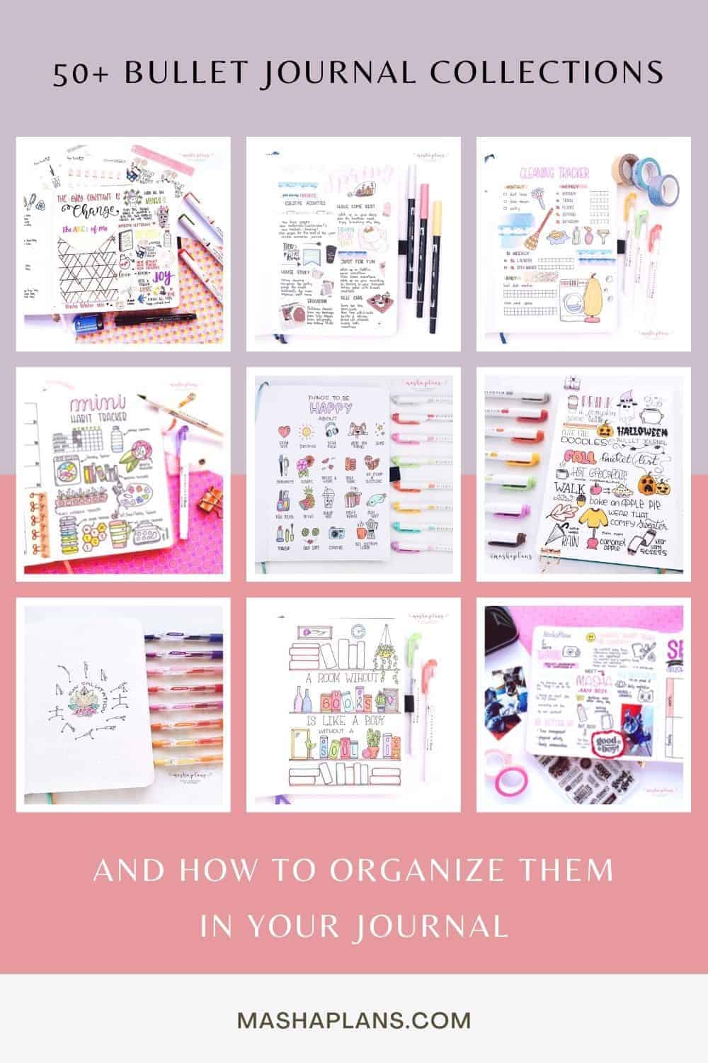 50+ Bullet Journal Collections And How To Organize Them | Masha Plans