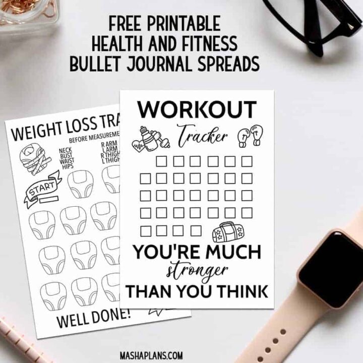15+ Free Workout Tracker Printables