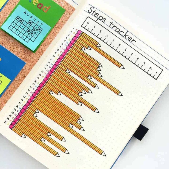 15 Step Tracker Bullet Journal Page Ideas