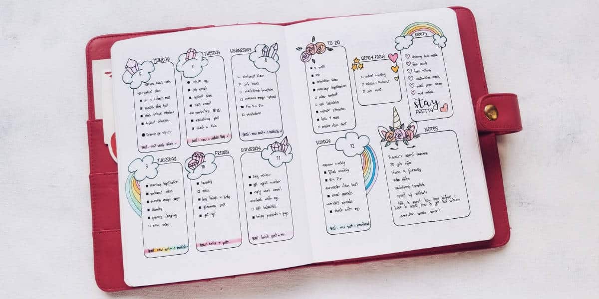 9 Weekly Bullet Journal Spreads You Need To Try | Masha Plans