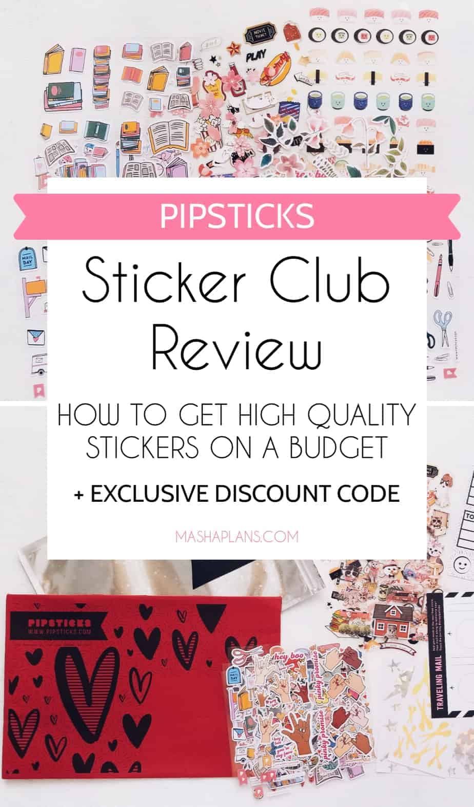 Pipsticks Sticker Club Review | Masha Plans