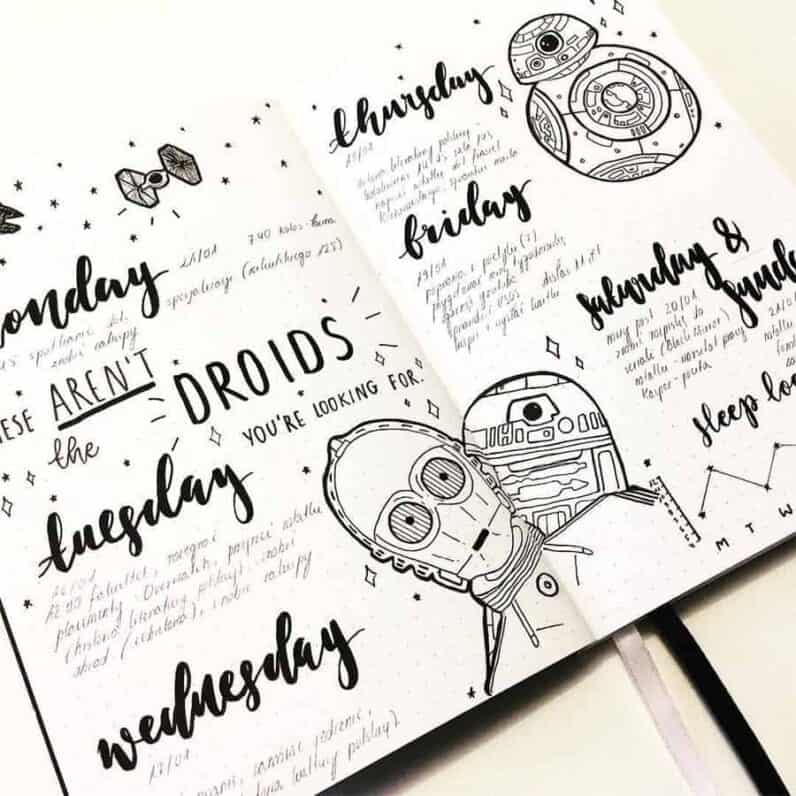 Star Wars Bullet Journal Theme Inspirations | Masha Plans