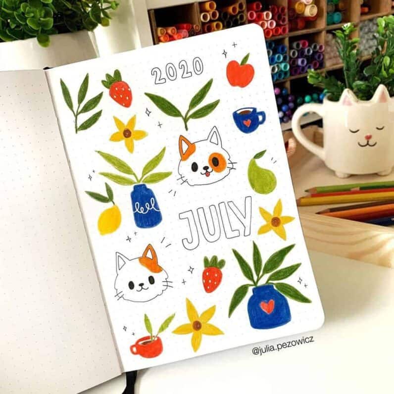 13 Cute Bullet Journal Cover Page Ideas