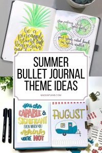 50+ Summer Bullet Journal Theme Ideas