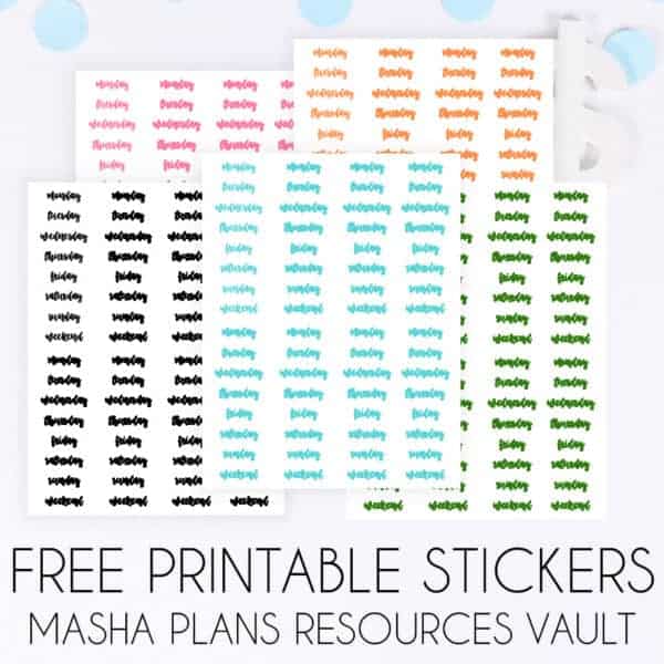 Free Printable Bullet Journal Stickers | Masha Plans