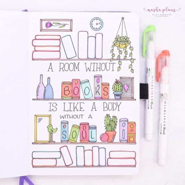 31+ Creative Bullet Journal Book Tracker Pages | Masha Plans