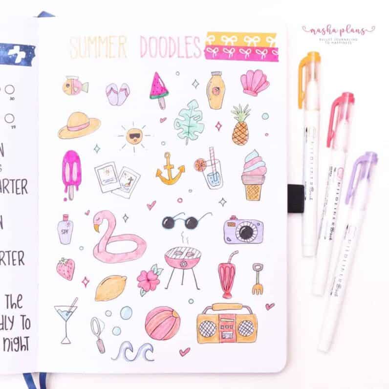 Easy Summer Doodles to Transform Your Journal into a Sunny Paradise ...