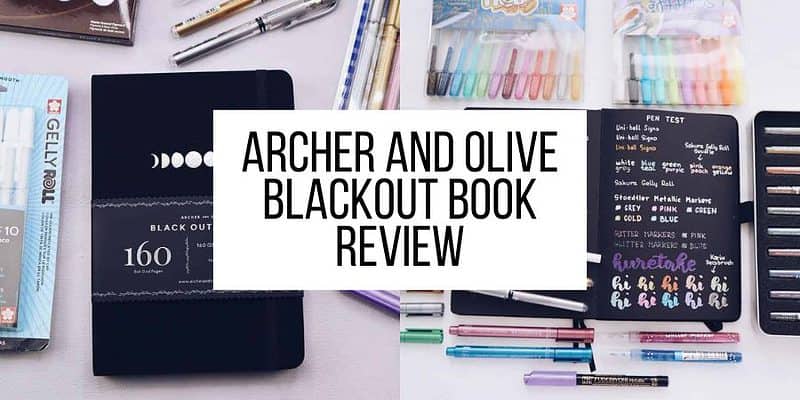 How To Start And Use Archer & Olive Blackout Bullet Journal | Masha Plans