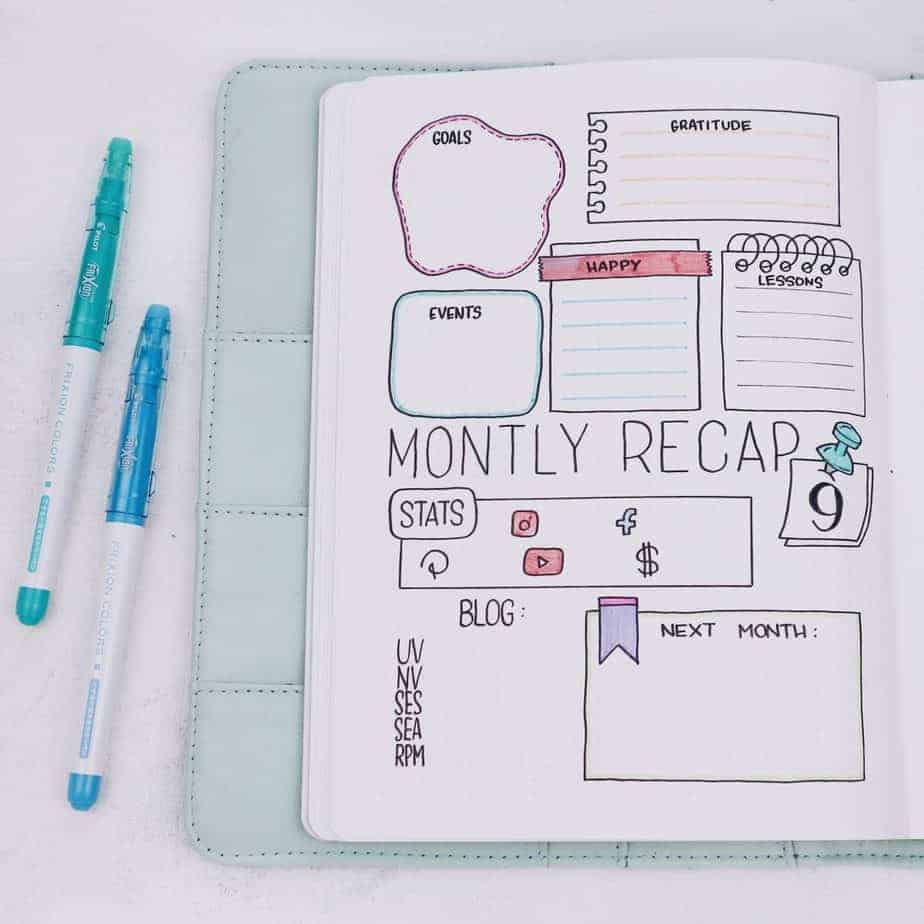 Why You Need A Monthly Review Page In Your Bullet Journal | Masha Plans