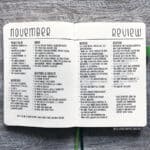 Monthly Review Bullet Journal Page Ideas | Masha Plans