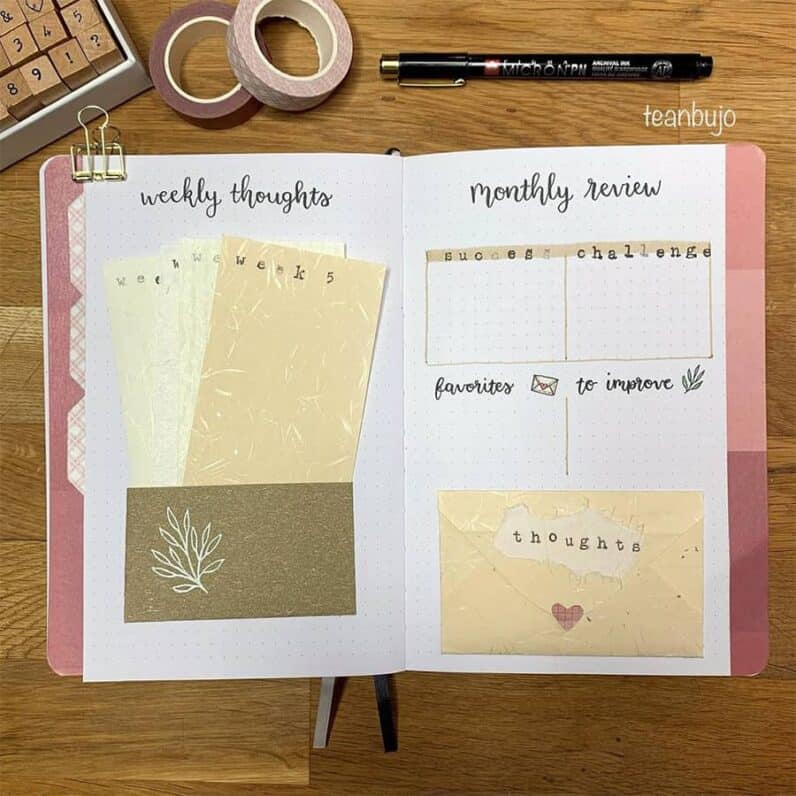 Monthly Review Bullet Journal Page Ideas | Masha Plans