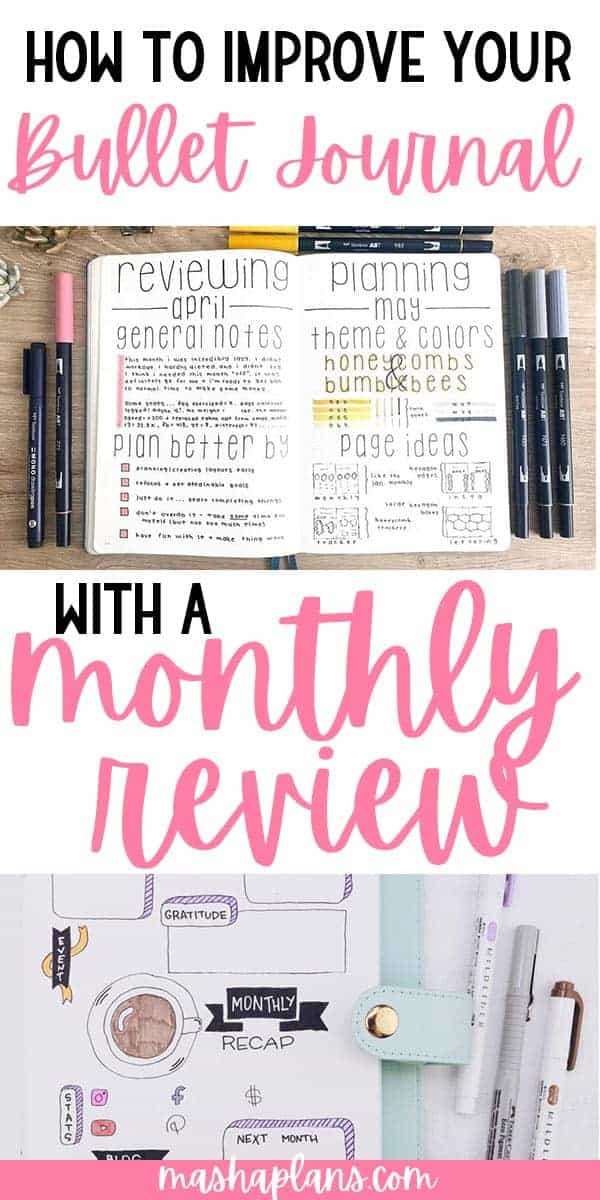 Why You Need A Monthly Review Page In Your Bullet Journal | Masha Plans