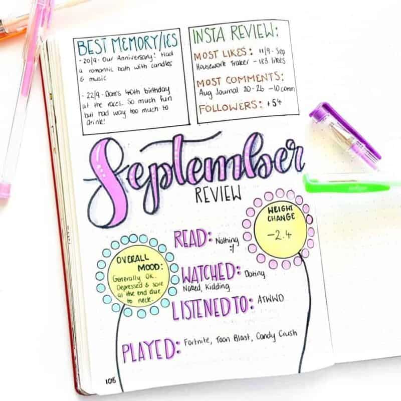 Why You Need A Monthly Review Page In Your Bullet Journal | Masha Plans