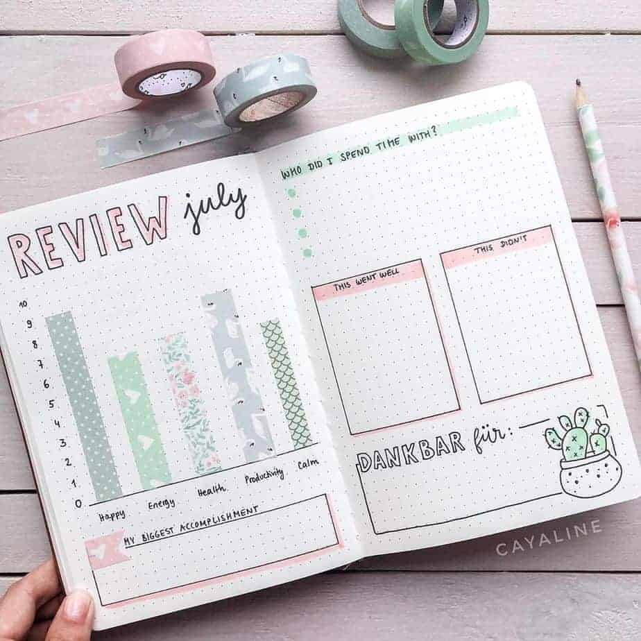 Why You Need A Monthly Review Page In Your Bullet Journal | Masha Plans