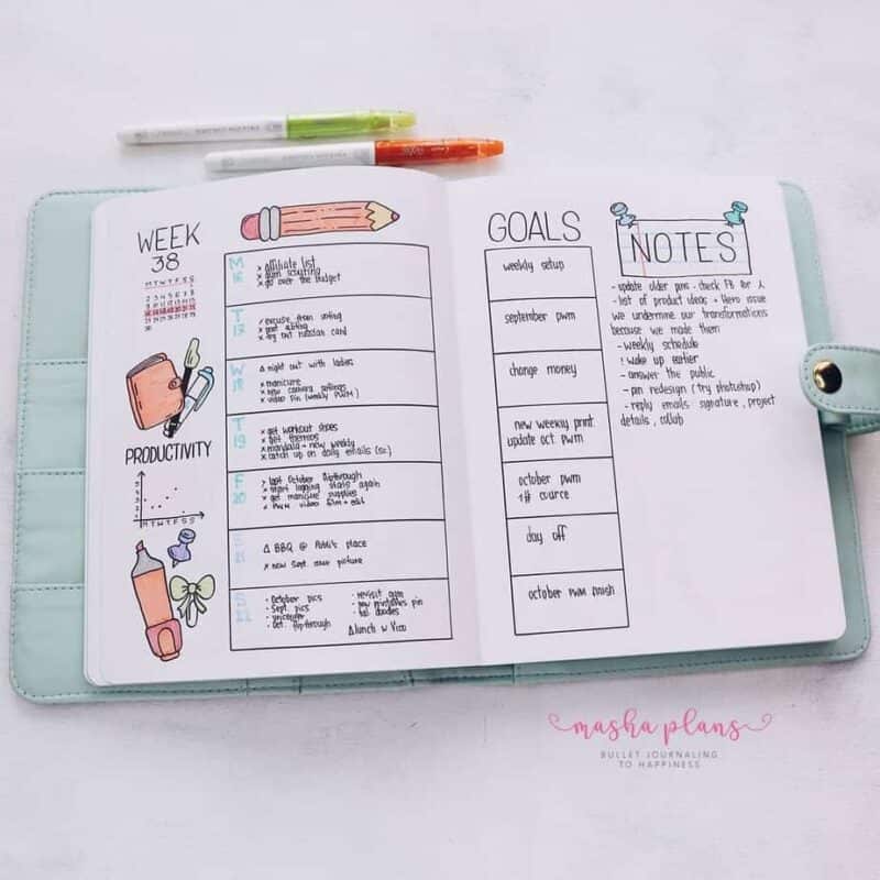 9 Ways To Increase Productivity With a Bullet Journal | Masha Plans