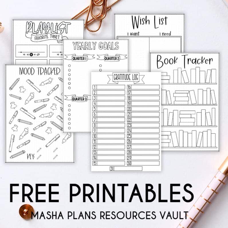 How To Use Bullet Journal Printables | Masha Plans