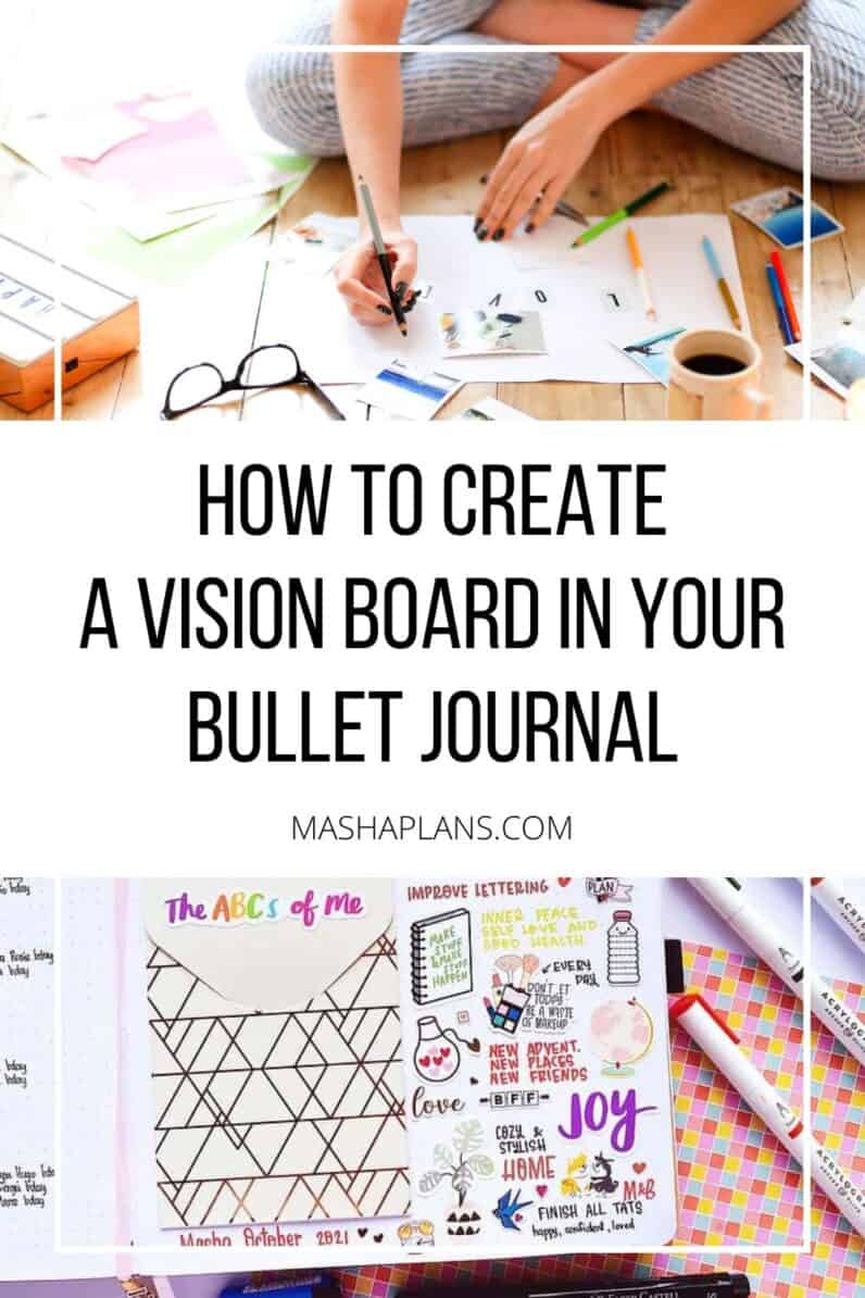 How To Make A Bullet Journal Vision Board