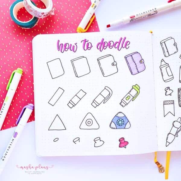 How To Start Doodling And 13 Easy Doodles To Try | Masha Plans