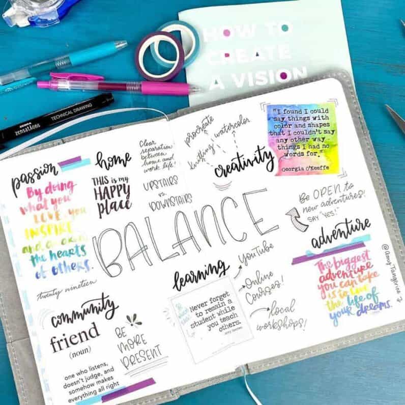 How To Make A Bullet Journal Vision Board