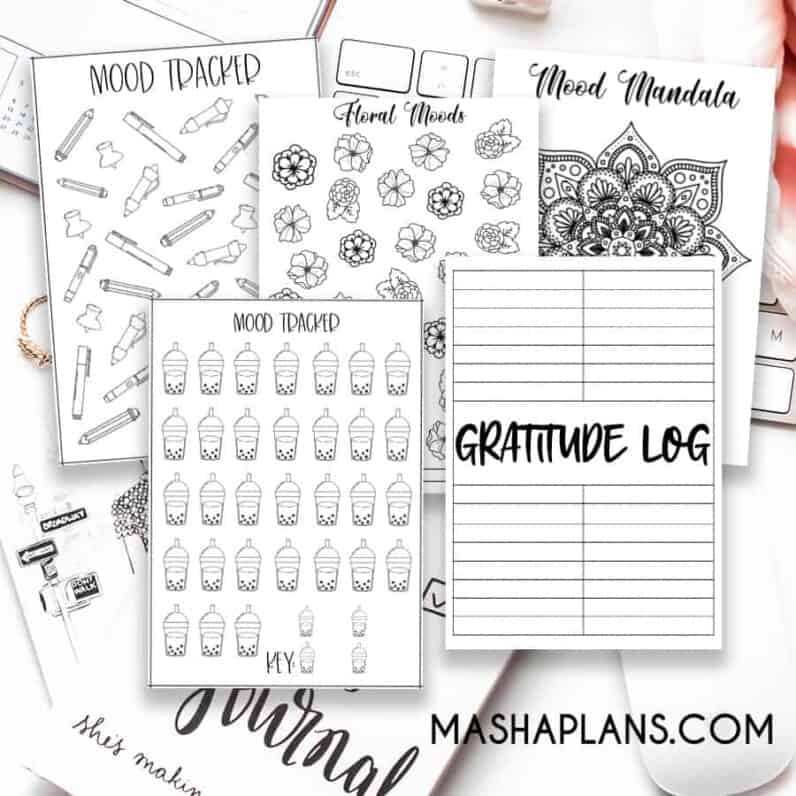 50+ FREE Bullet Journal Printables | Masha Plans