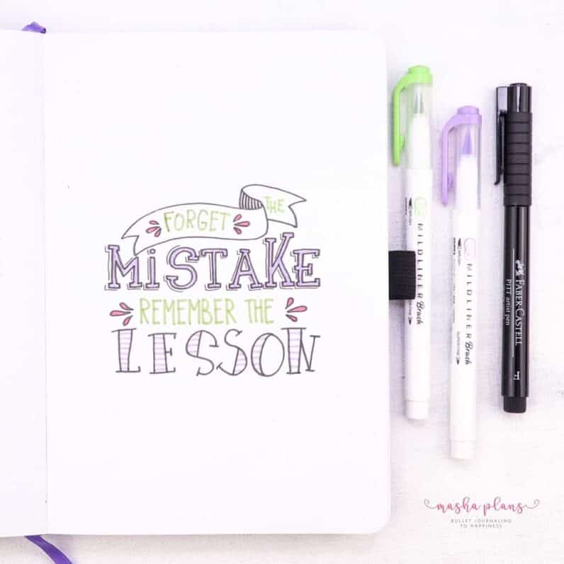 How To Create A Quote Page In Your Bullet Journal