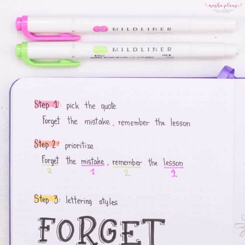 How To Create A Quote Page In Your Bullet Journal