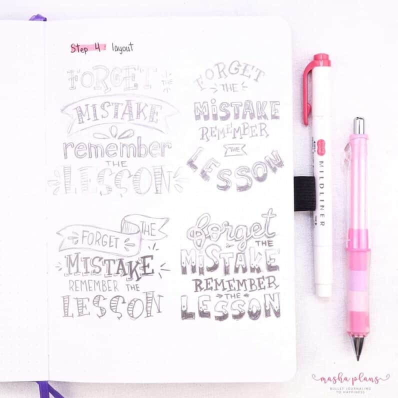 How To Create A Quote Page In Your Bullet Journal