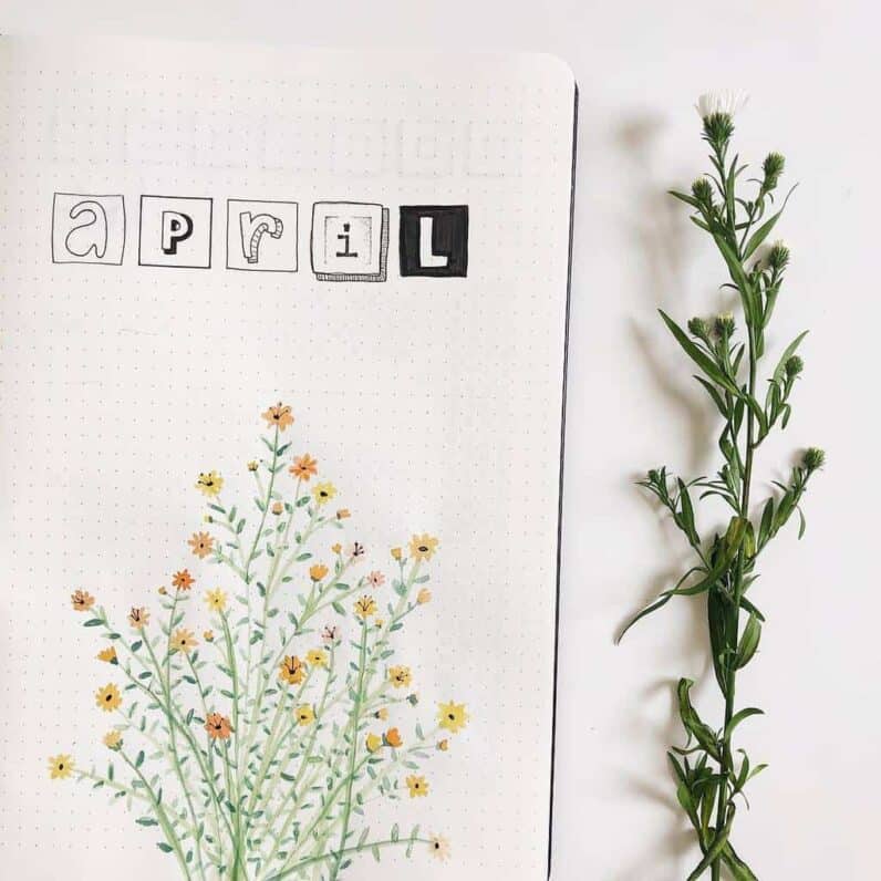 21 Spring Bullet Journal Theme Inspirations | Masha Plans