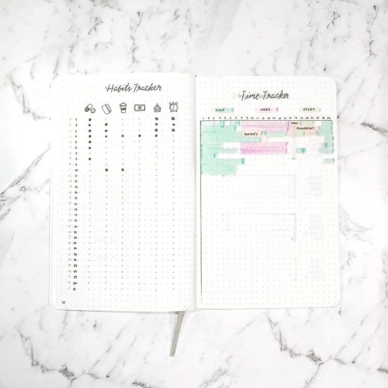 Bullet Journal Time Log For Successful Time Management | Masha Plans
