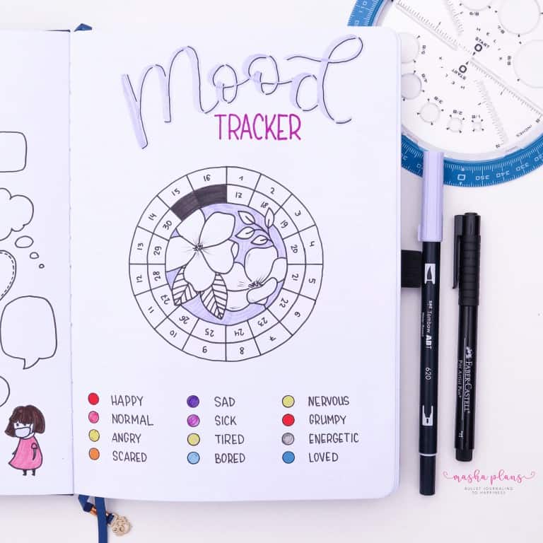 35+ Fun and Creative Bullet Journal Mood Trackers and How To Use Them ...