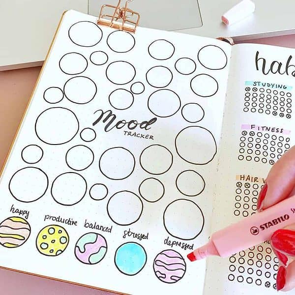 35+ Fun and Creative Bullet Journal Mood Trackers and How To Use Them ...